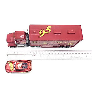 fashionmore Movie Cars Toys Red Lightning McQueen Mack Hauler Truck & Racer Speed Racers Metal Toy Car 1:55 Loose Kid Toys