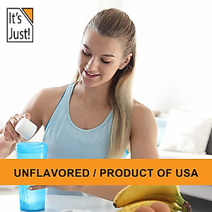 It's Just! - 100% Whey Protein Concentrate, Made in USA, Premium WPC-80, No Added Flavors or Artificial Sweeteners (Original/Unflavored, 20oz)