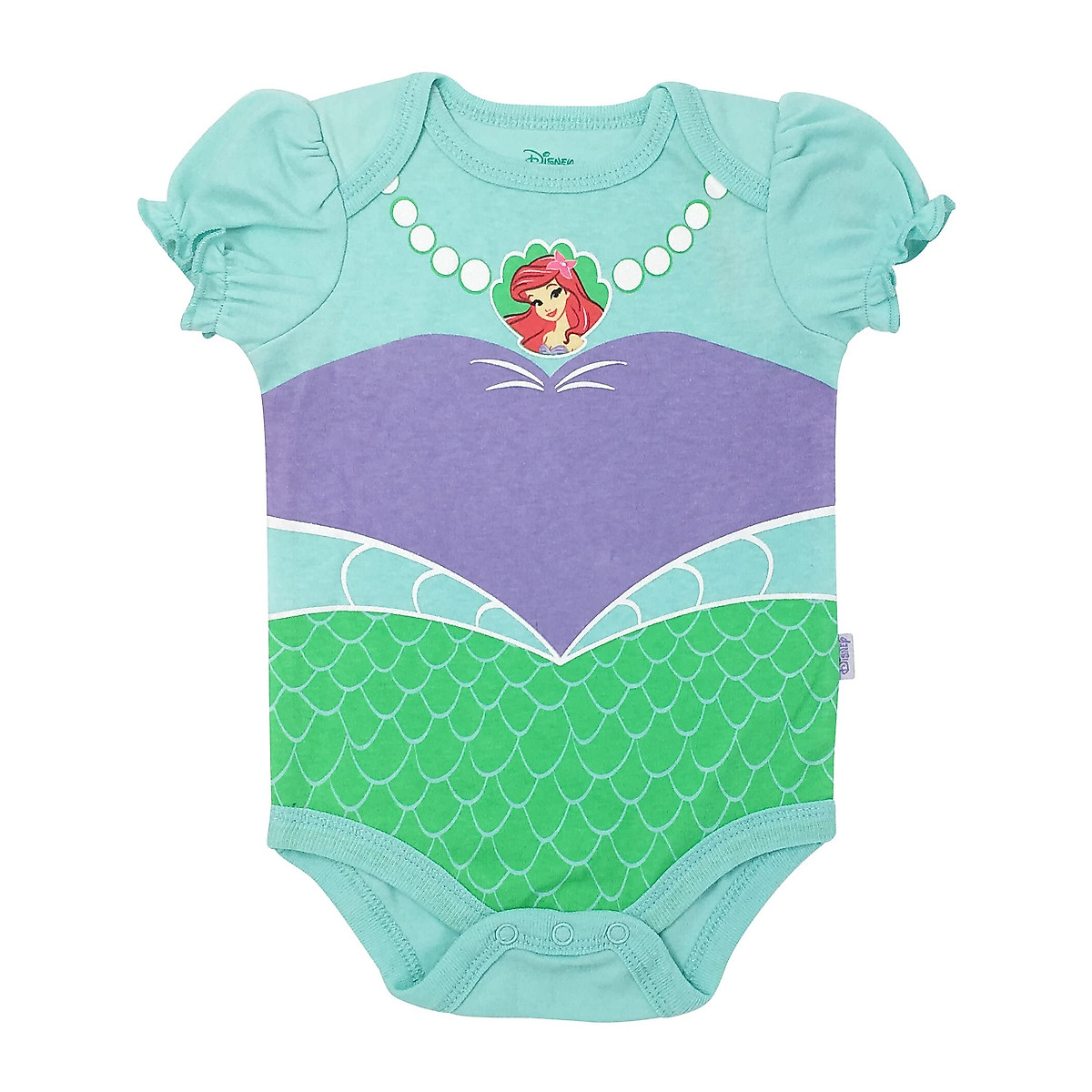 Disney Princess Snow White Belle Aurora Infant Baby Girls 5 Pack Bodysuits Aurora, Snow White, Ariel, Cinderella, Belle 18 Months