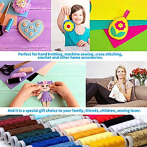 Pack of 39 Assorted Colour Polyester Sewing Threads Spool Set