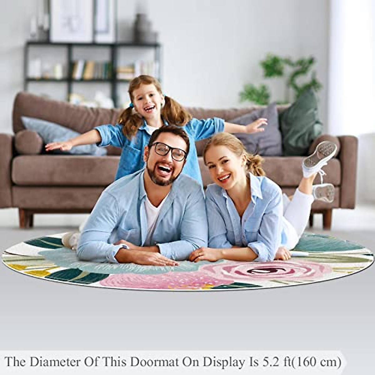 Area Rugs for Bedroom, Luxurious Soft and Thick Non-Slip Carpet for Baby Room, Nursery Modern Decor Rug, Modern Pastorable Flower Spring Floral