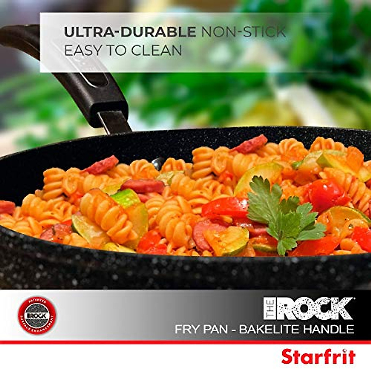 THE ROCK by Starfrit 8" Fry Pan with Bakelite Handle, Black