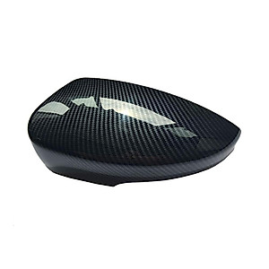 ruihe 2pc Carbon Fiber Color Rearview Mirrors Cover Trim Fit for Ford Focus RS ST MK3 2012-2018 ABS