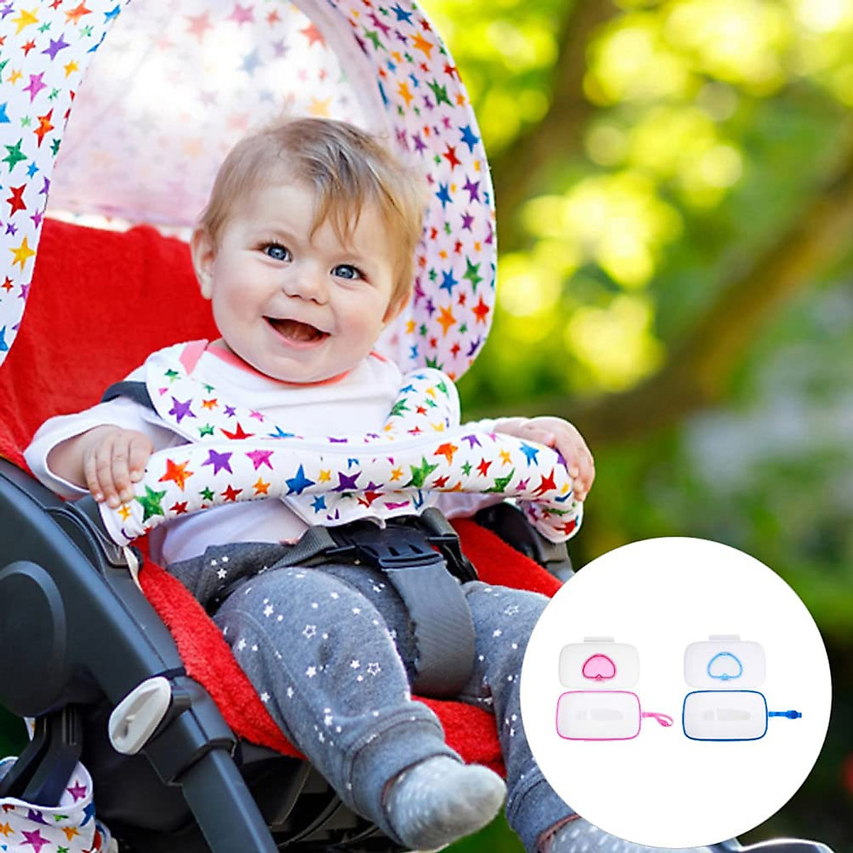 Wet Tissue Box Cover 2pcs Baby Wipes Dispenser Travel Wipes Case Outdoor Infant Holder Practical Baby Wipes Storage Box Wet Tissue Box for Travel Home Office Cars Wipes Dispenser