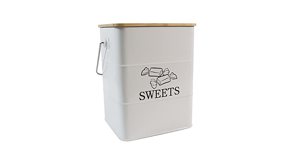 Gdfjiy White Candy Jar with Airtight Lid - Food Storage Canisters