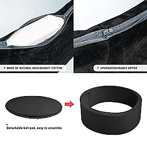 TRENDBOX Foam Ball Pit for Toddlers, 35 inch Soft Baby Ball Pit with Washable Velvet Cover (Balls not Included)-Black