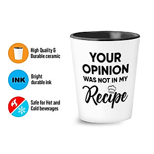 Bubble Hugs Chef Shot Glass 1.5oz - Okie Dokie Artichokie - Funny Cute Artichoke Healthy Food Pun Cook Recipes Vegetables Pizza Veggie Delicious