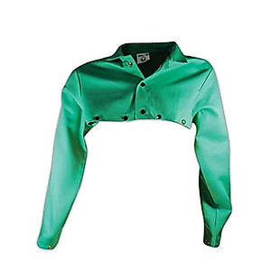 MAGID SparkGuard 1855S FR Cape Sleeve | ASTM D6413 Compliant Flame Resistant Cape Sleeve with an Adjustable Snap Wrist Closure - Green, Large (1 Cape)