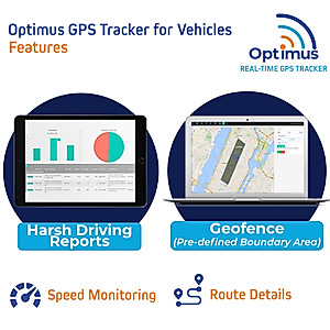 Optimus Wired GPS Tracker for Vehicles - Easy Installation on Car's Battery - Low Cost Subscription Plan Options
