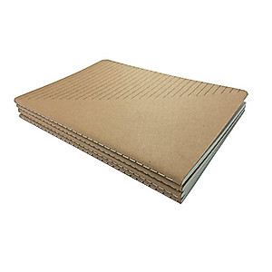 Miliko A5 Kraft Paper Series A5 Softcover Notebooks/Journals/Diary Set-4 Items Per Pack(Ruled)