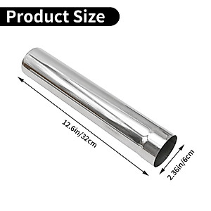 Hoypeyfiy 2.36'' Stove Pipe, 2PCS Lengthen Straight Chimney, Stainless Steel Flue for Stove Exhaust