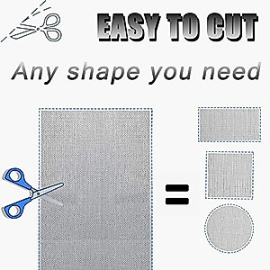 304 Stainless Steel Woven Wire 8 Mesh - 12"X24" (30cmX60cm) Garden Fence BBQ Wire Mesh Window Screen Mesh 2 Pcs