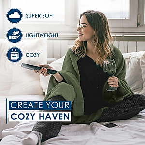 Martex Super Soft Fleece Blanket - Twin, Warm, Lightweight, Pet-Friendly, Throw for Home Bed, Sofa & Dorm - Basil