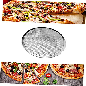 VOSAREA Aluminum Baking Pans Aluminum Tray Non Stick Baking Sheet Pizza Pans 16 Inch Pizza Baking Screen Non-stick Pizza Pan Tool Pizza Plate Pizza Net Round Screen Round Baking Pan Pizza