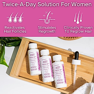 Regoxidine Women's Minoxidil Topical & Foam Helps Restore Top of Scalp Hair Loss and Support Hair Regrowth with Unscented Topical Treatment for Thinning Hair (2% Topical 3-Month Supply)