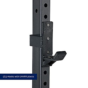 Titan Fitness T-3 Series 82-inch Wall Mounted Folding Power Rack, Space Savings Rack, Folds up to 5â€ from the Wall