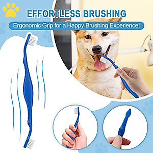 VVHOMIFE Comfort Grip Canine Toothbrush for Medium Dogs - Ergonomically Designed for Easy Dental Care for Medium-Sized Dogs Dog Teeth Cleaning - M