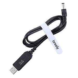 iGreely DC 5V to DC 12V USB Voltage Step Up Converter Cable Power Supply USB Cable with DC Jack 5.5 x 2.5mm or 5.5 x 2.1mm, USB 5V to DC 12V Cable 3ft