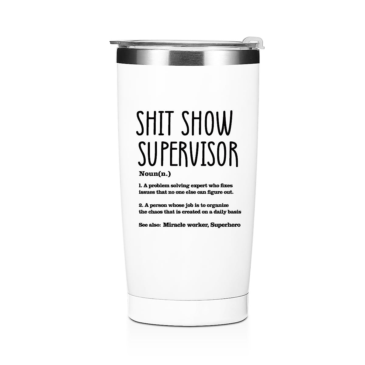 CQM Supervisor Gifts for Women Tumbler Boss Gifts Water Bottle Double Wall Travel Coffee Mug Stainless Steel Vacuum Insulated Thermal Cup Thank You Farewell Gifts for Manager Boss Birthday Christmas