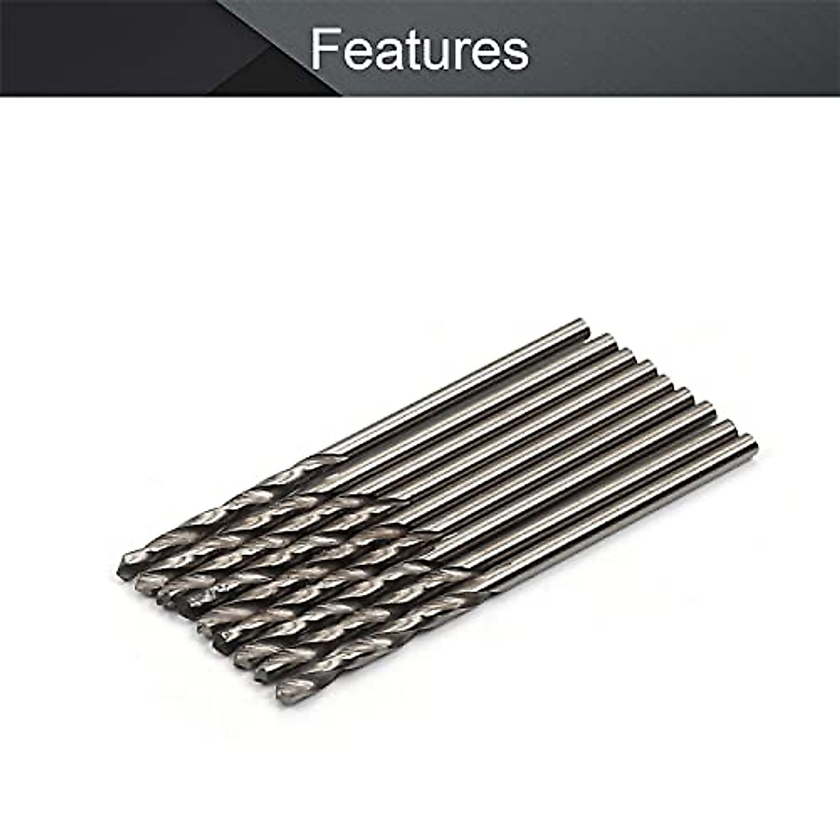 Utoolmart High Speed Steel Straight Shank Twist Drill Bits Set Power Tools Grinding Process 2.2mm Drill Diameter 10pcs