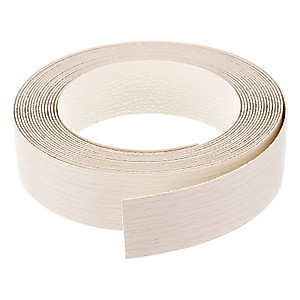 uxcell Edge Banding, 1-5/8 inch x 24.6ft Pre-Glued Wood Veneer Edging Iron-on Flexible Edge Banding for Cabinet Repair Furniture Restoration, Oak