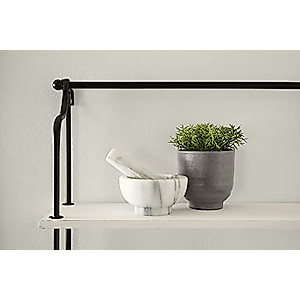 Kate and Laurel Walters Modern 3-Tier Hanging Shelf, 21 x 32, White, Decorating Wall Mounted Storage Shelf for Wall