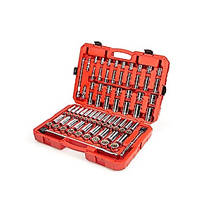 TEKTON 1/2 Inch Drive 6-Point Socket and Ratchet Set, 83-Piece (3/8 - 1-5/16 in., 10-32 mm) | SKT25302