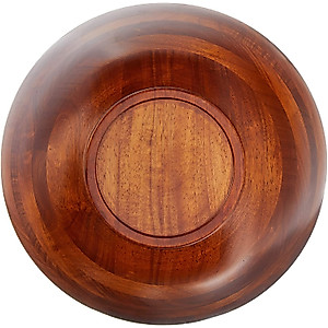 Lipper International Cherry Finished Footed Serving Bowl for Fruits or Salads, Large, 13.75" Diameter x 5" Height, Single Bowl