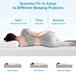 WYGMAV Twin Mattress 8 Inch Gel Memory Foam Mattress, Gel Infused Bed Mattress for Comfort and Pressure Relief with Washable and Removable Zipper Cover, Bed-in-a-Box, Medium Firm, White