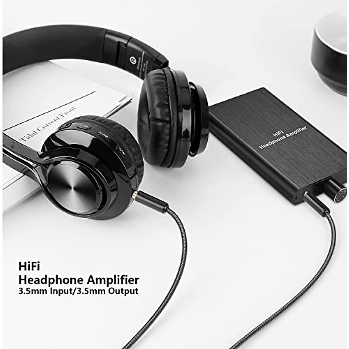 LVY Headphone AmplifierAudio Volume Adjustment Amp, 3.5mm Audio Headphone Amplifier Compatible Laptop/MP3/MP4/Phones/Computer and Various (AA015 Headphone Amplifier)