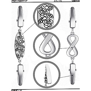 4 Pieces Vintage Sweater Shawl Clips Retro Cardigan Collar Clips Dress Shirt Brooch Clips for Women Wearing, 4 Styles(Vintage Style)