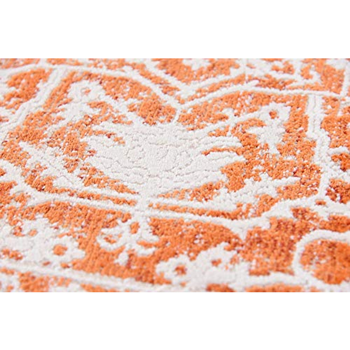 Unique Loom Traditional Classic Intricate Design with Distressed Vintage Detail, Area Rug, 2' 7 x 10' 0 Runner, Terracotta/Ivory