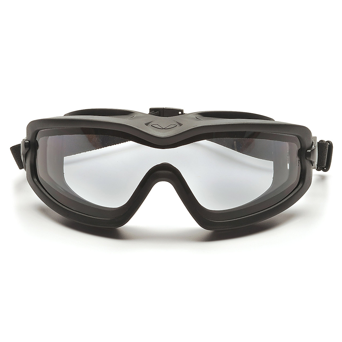 Pyramex Safety Products GB6410SDT V2G Plus Safety Glasses, Clear Anti-Fog Dual Lens with Black Strap, Clear