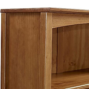 Shaker Style 4 Shelf Bookcase / Solid Wood / 48" High / Adjustable Shelving / Closed Back / Display Bookshelf for Living Room, Bedroom, Home and Office, Cherry