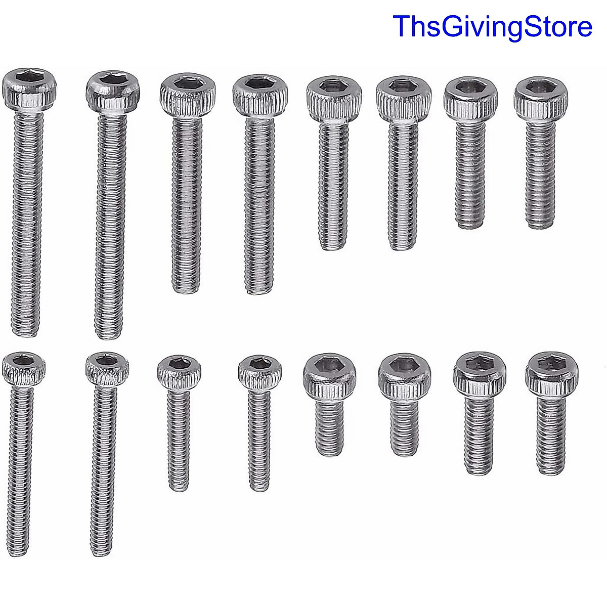 50PCS Headshell Screws, Universal Turntable Cartridge Headshell Mounting Kit, 304 Stainless Steel Button Head Hex Socket Cap Screws Bolts, Washers, Nuts Assortment Kit with Wrenches