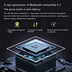 Wireless Bluetooth Earphone Sports Waterproof TWS Wireless Headphones HiFi Stereo Earbuds Noise Cancelling Headset with Mic (T20 Black-Button)