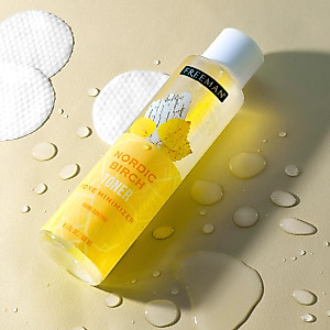 Freeman Exotic Blends Shine Control Nordic Birch Toner, Pore Minimizing Face Toner, Removes Makeup and Dirt, 6.1 fl.oz./180 mL Bottle