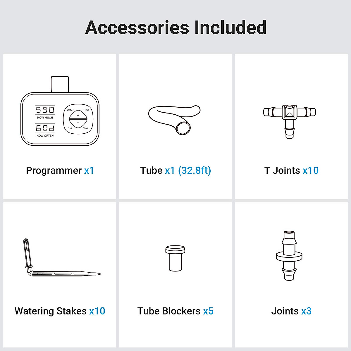 Kollea Reliable Automatic Watering System, Christmas Tree Plant Self Watering System Automatic Drip Irrigation Kit with 60-Day Programmable Timer, Indoor Irrigation System for Potted Plants