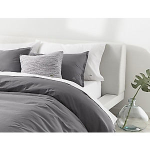 Lacoste Washed Solid Duvet Set, Castle Rock, King