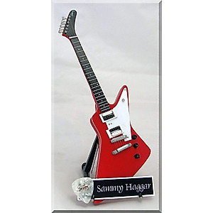 SAMMY HAGAR Miniature Guitar Explorer with Guitar Pick