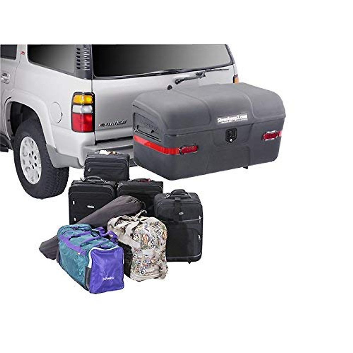 StowAway Max Hitch Cargo Box with Swingaway Frame | Black
