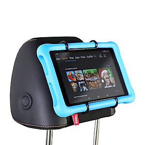 Hikig Tablet Holder for Car, Car Headrest Mount Holder for Back Seat, Tablet Car Holder for Kits with Elastic Strap & Anti-Slip Holding Clamps, Fits All 7-12" Tablets