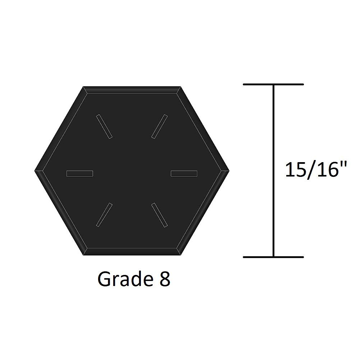 FA HBG8-5/8-11X6-5/8''-11 Grade 8 Bolt 6'' Long - Plain