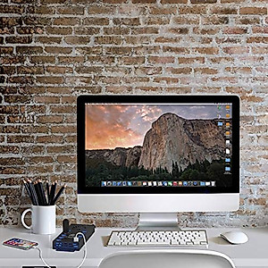 BrovSS: 10 Ports USB 2.0 Powered Hub - USB Extension Splitter with 12V 5A 60W Power Adapter. Plug and Play Installation. Connect up to 10 Electronics and USB peripherals (Black)