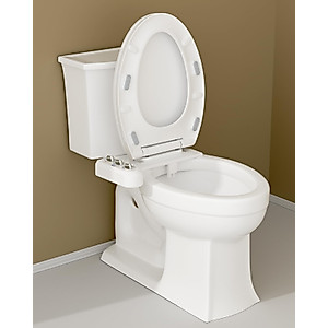 Hibbent 4 pieces Toilet Seat Bumpers for Bidet, Strong Adhesive Toilet Seat Bumpers for Use with Bidet Attachment, Universal Buffer Toilet Lid Rubber Bumpers, Grey