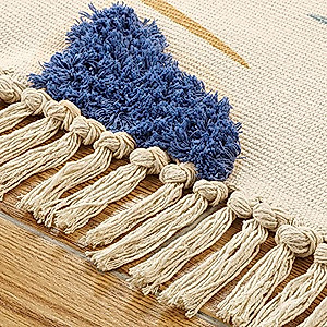 LIVEBOX Cute Bathroom Rug 2' x3' Small Multi-Color Block Kids Area Rug with Tassel Hand Woven Cotton Tufted Indoor Rugs for Bedroom Kitchen Entryway Laundry Wall Hanging