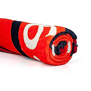 JUST FUNKY Dungeons and Dragons D20 Fleece Throw Blanket | Soft Blankets and Throws Fleece Blankets for Gamers | Designed After The D&D 20-Sided Dice | Measures 52 x 48 Inches