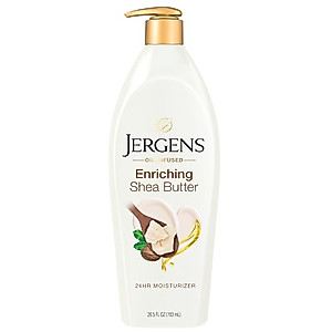 Jergens Shea Butter Hand and Body Lotion, Deep Conditioning Moisturizer, 3X More Radiant Skin, with Pure Shea Butter, Dermatologist Tested, 26.5 Oz