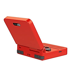 Powkiddy V90 Mini Foldable Handheld Retro Game Console 64G with 6000 Games, 3.0-inch IPS Screen Portable Arcade Rechargeable Games Emulators for Kids and Adults (Red)