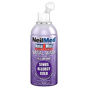NeilMed NasaMist All in One Multi Purpose Saline Spray, 6.3 Fl Oz